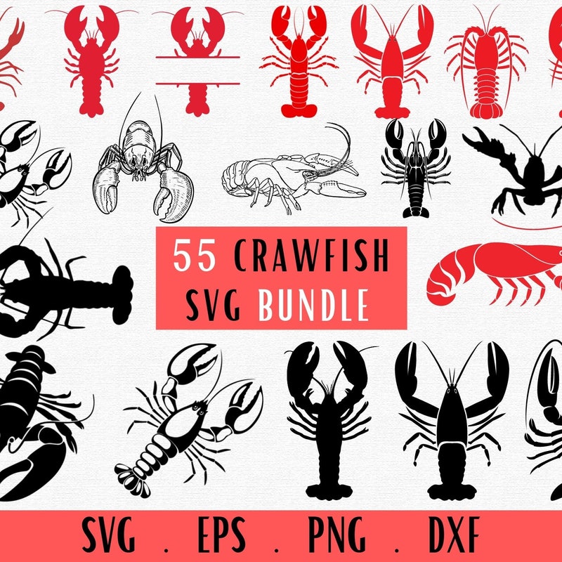 Crawfish Svg - Etsy