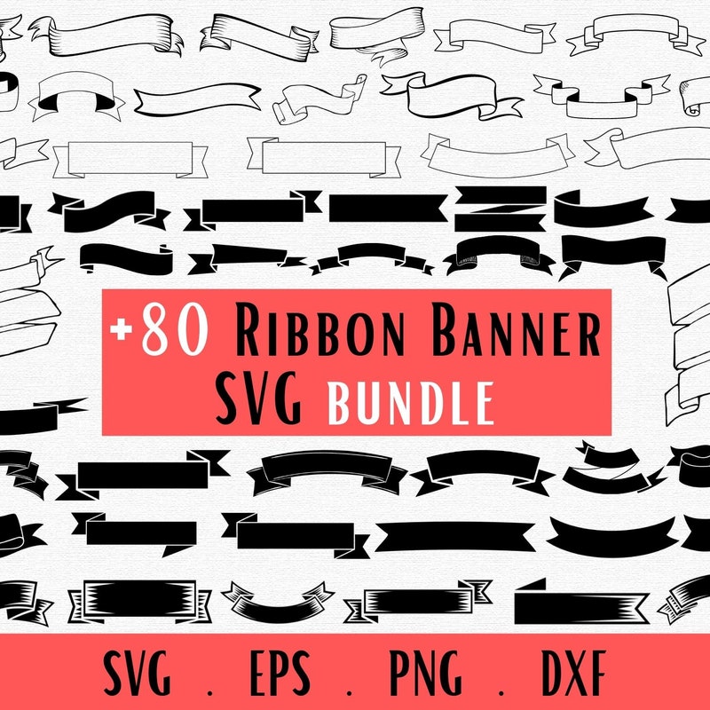 Ribbon Banner Svg - Etsy