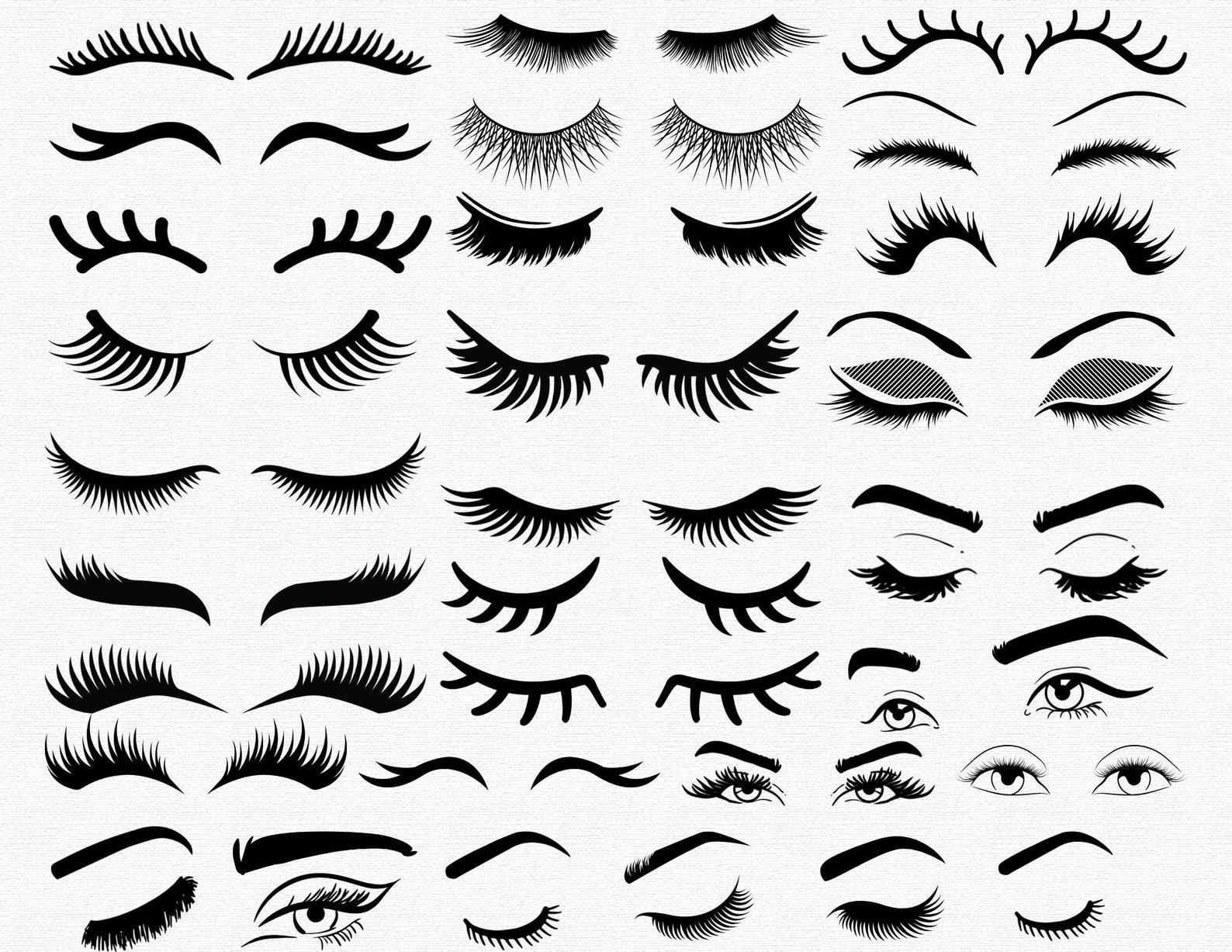 Eyelashes Svg, Eyebrows Svg, Lashes Svg, Lash Extensions Svg, Women ...