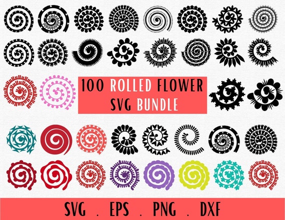 Rolled Flower Svg Paper Flower Svg 3D Flower Svg Rolled - Etsy