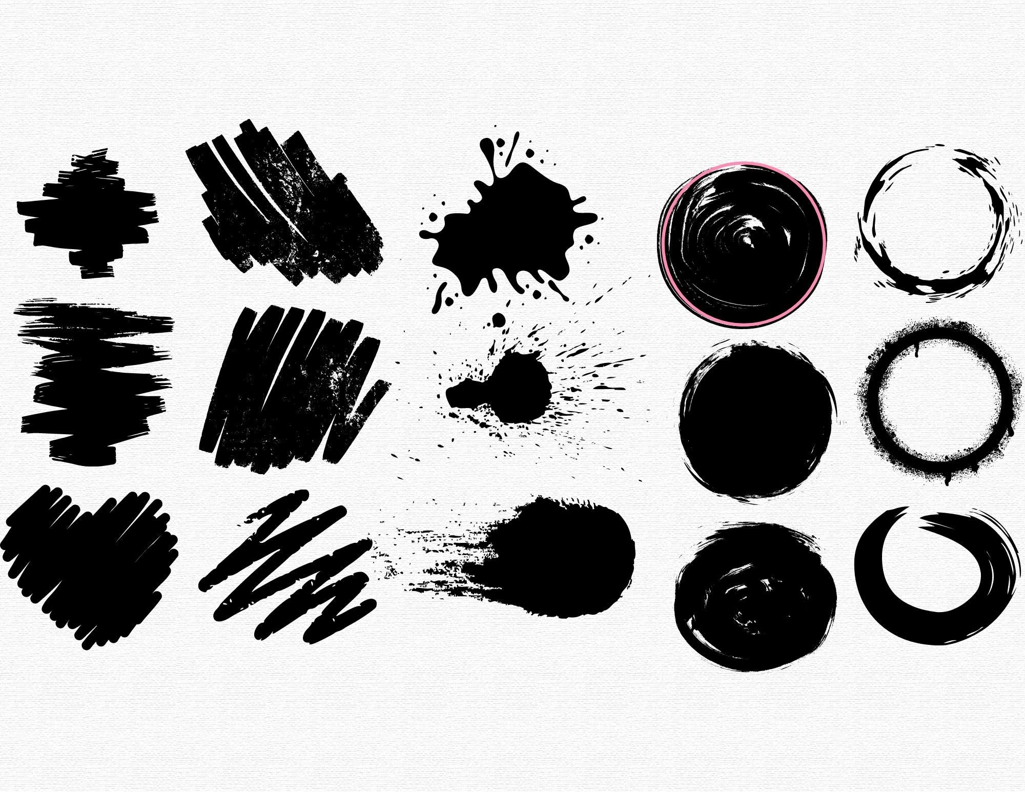 Paint Brush Stroke Svg Paint Brush Svg Key Ring Pattern Svg - Etsy