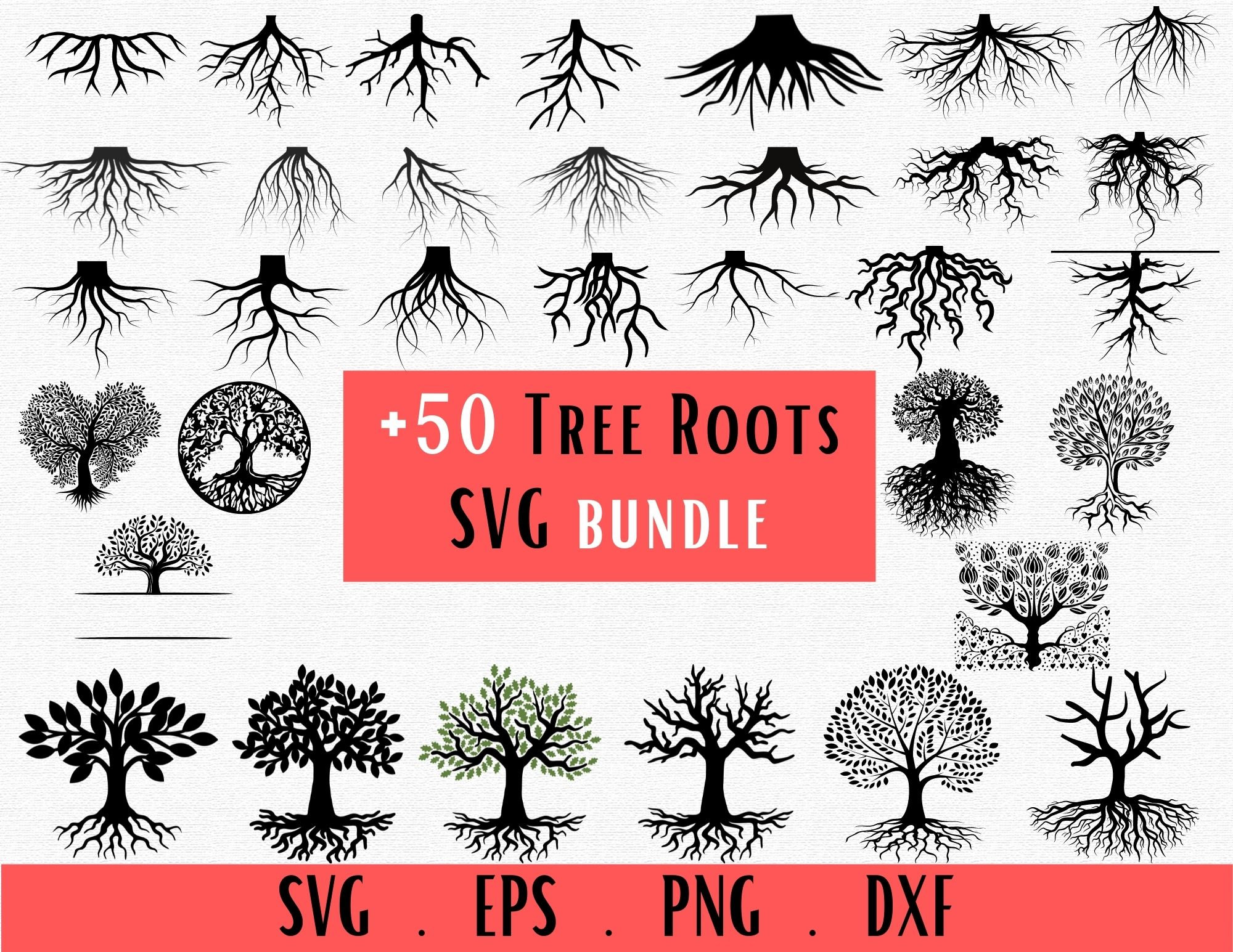 Tree Roots SVG Roots SVG Bundle Roots SVG Family Tree Svg - Etsy Australia