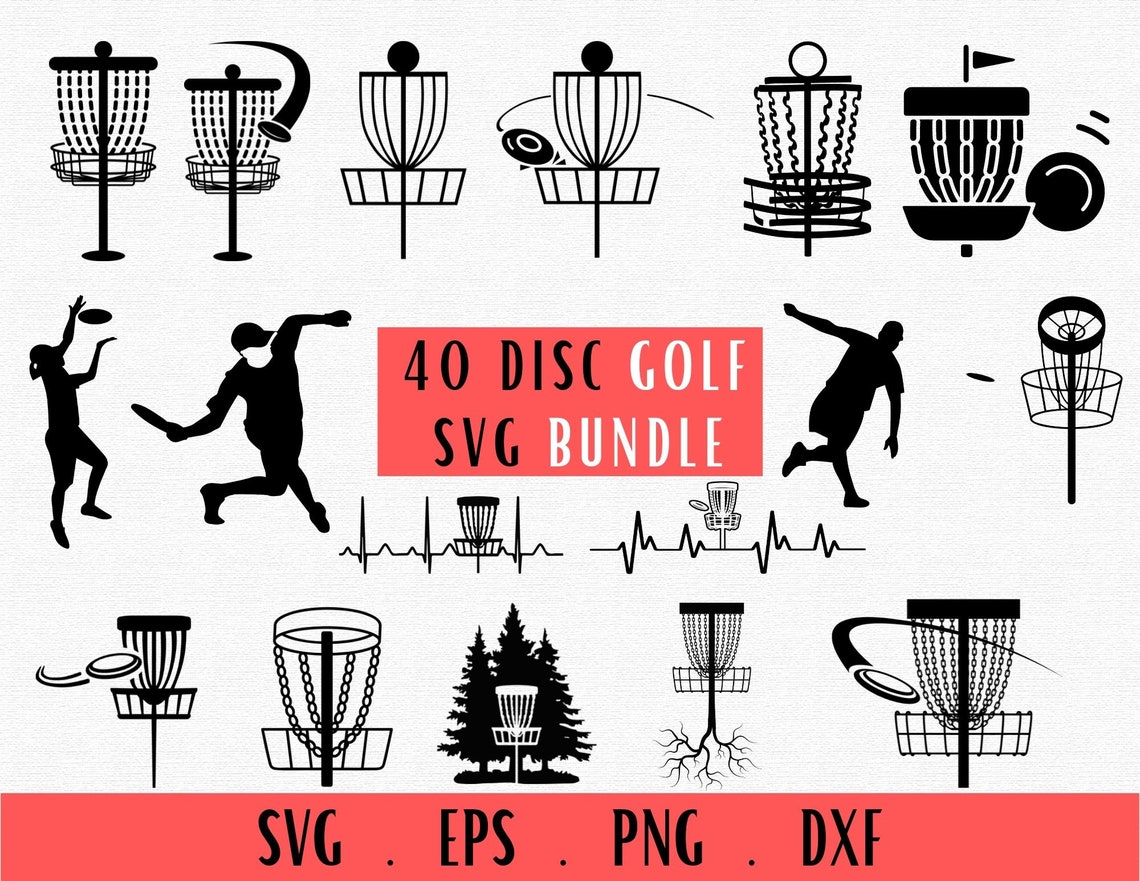Disc Golf Svg Disc Golf Vector Clipart Golfer Svg Frisbee | Etsy