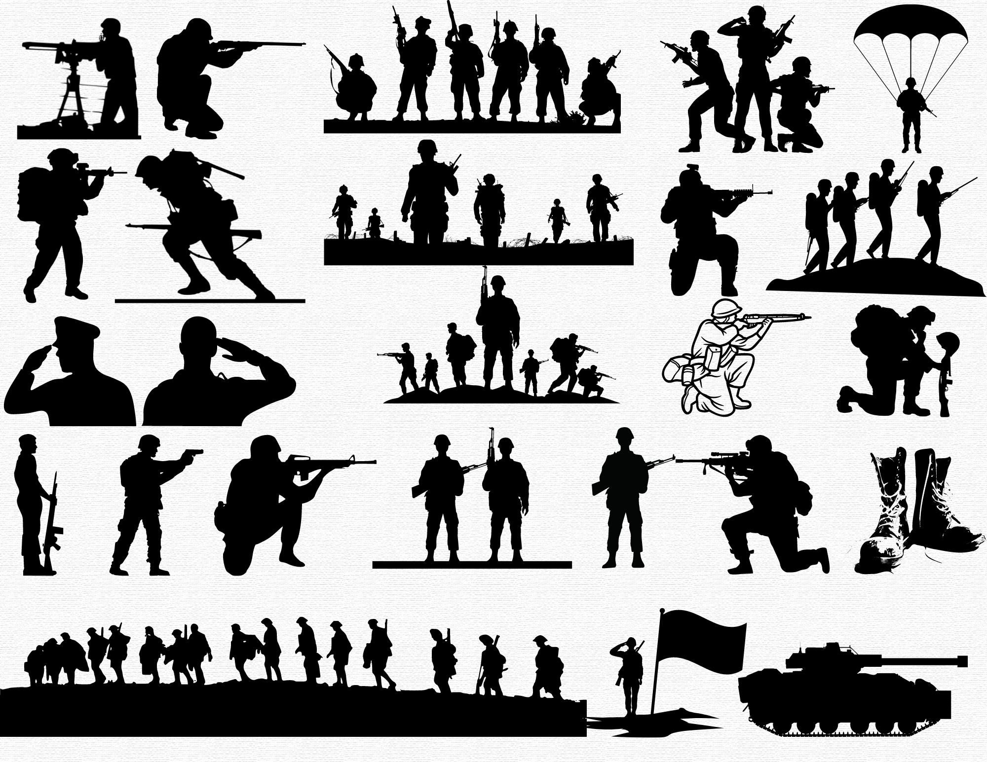 Soldier Svg Soldiers Silhouette Soldier Cut File Soldier - Etsy Australia