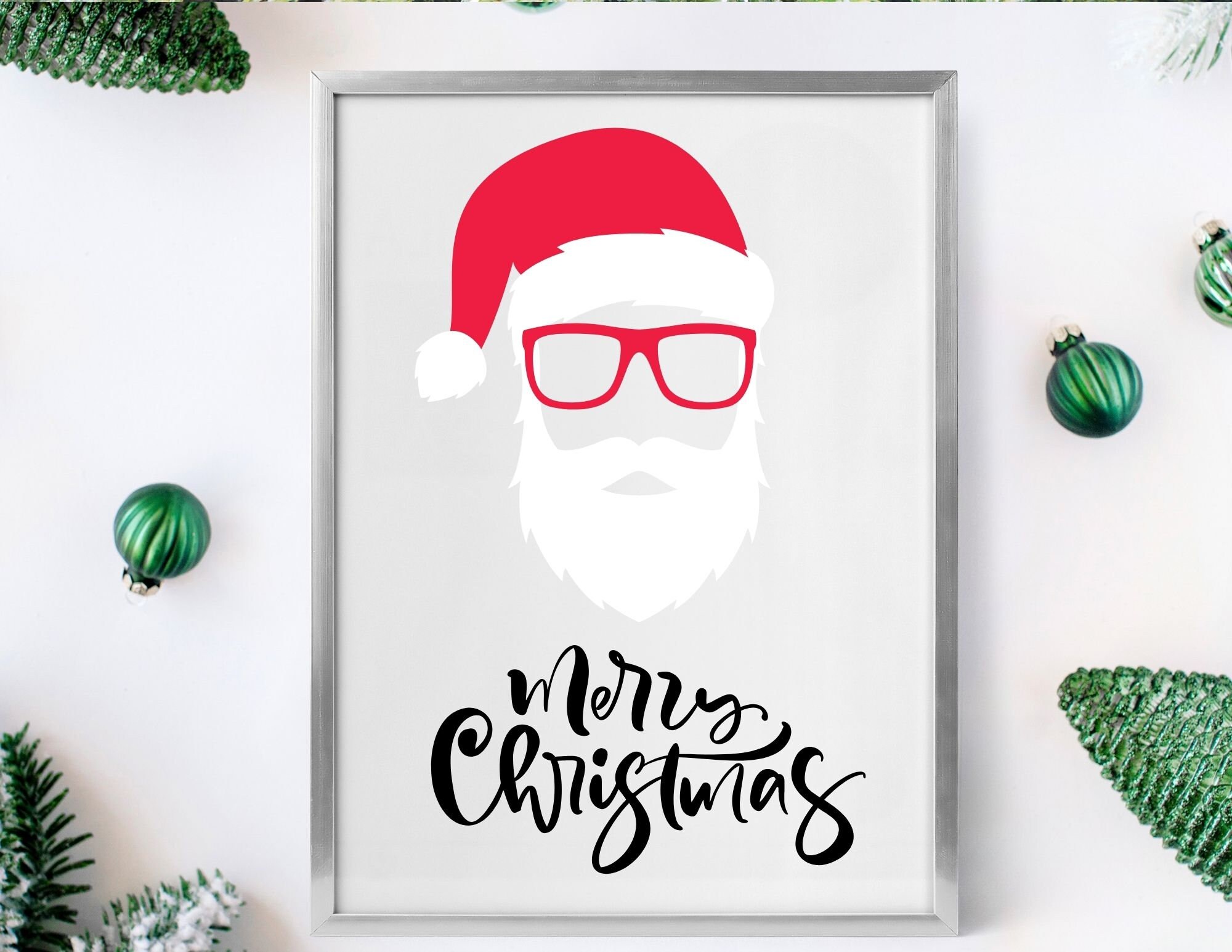 Santa in Sunglasses Svg Santa Sunglasses Svg Santas Beard - Etsy