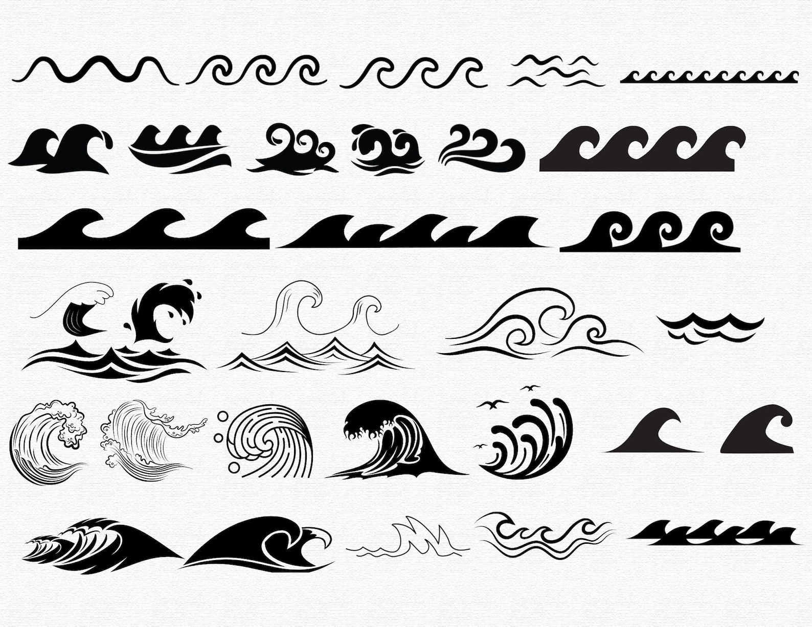 Waves Svg Ocean Svg Wave Svg Wave Clipart Wave Vector - Etsy UK