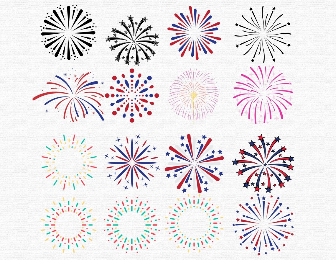 Fireworks Svg Fireworks Svg Bundle Fireworks Clipart 4th of - Etsy