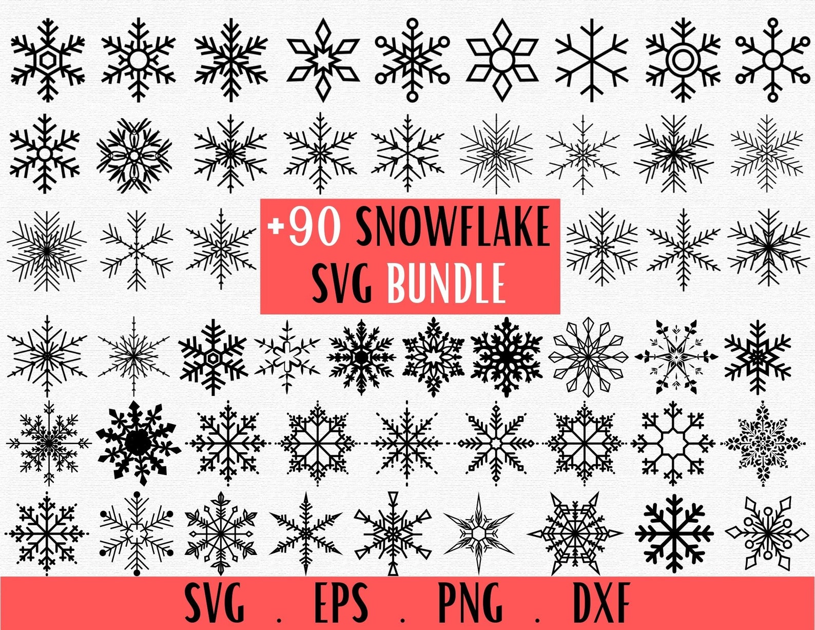 Snowflake Svg Snowflake Clipart Png Vector Snowflake Set - Etsy