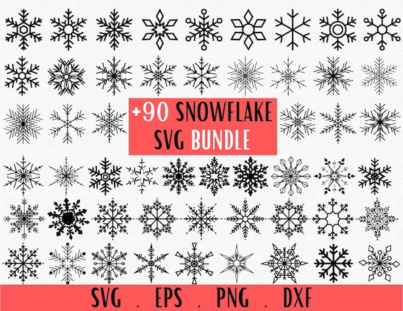Snowflake Svg Snowflake Clipart Png Vector Snowflake Set - Etsy