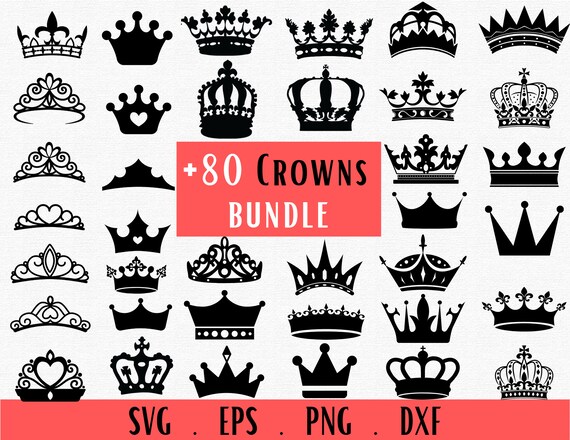 Crown Svg Bundle Royal Crown Svg File King Crown SVG Queen - Etsy