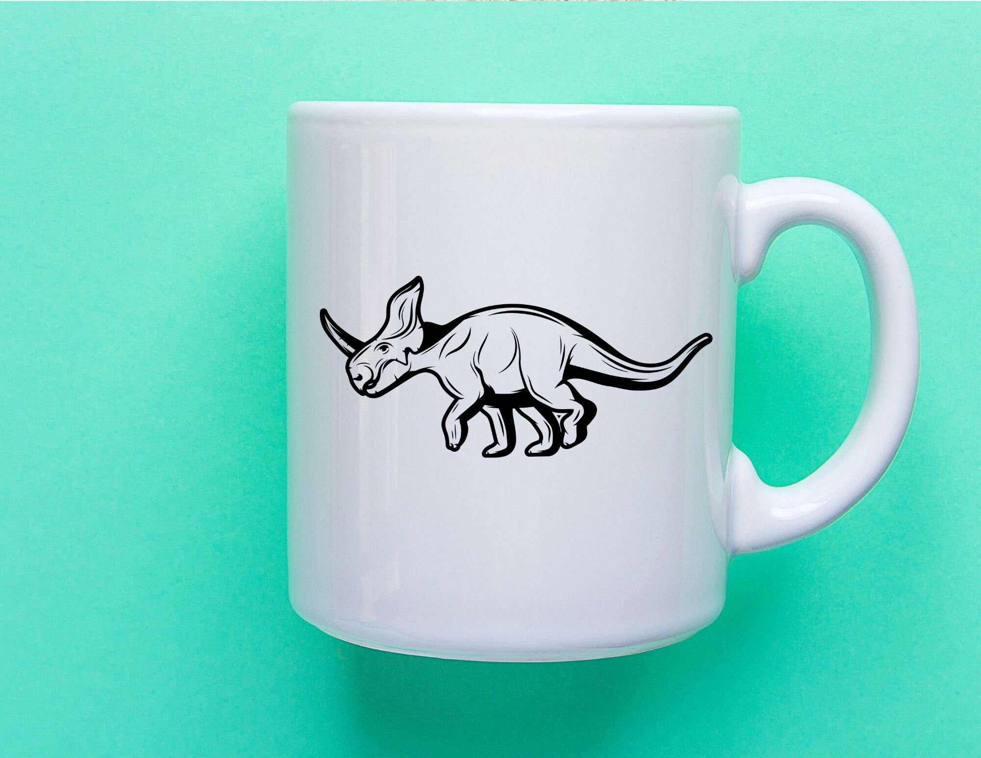 Triceratops SVG Dinosaur SVG Bundle Triceratops Outline - Etsy UK