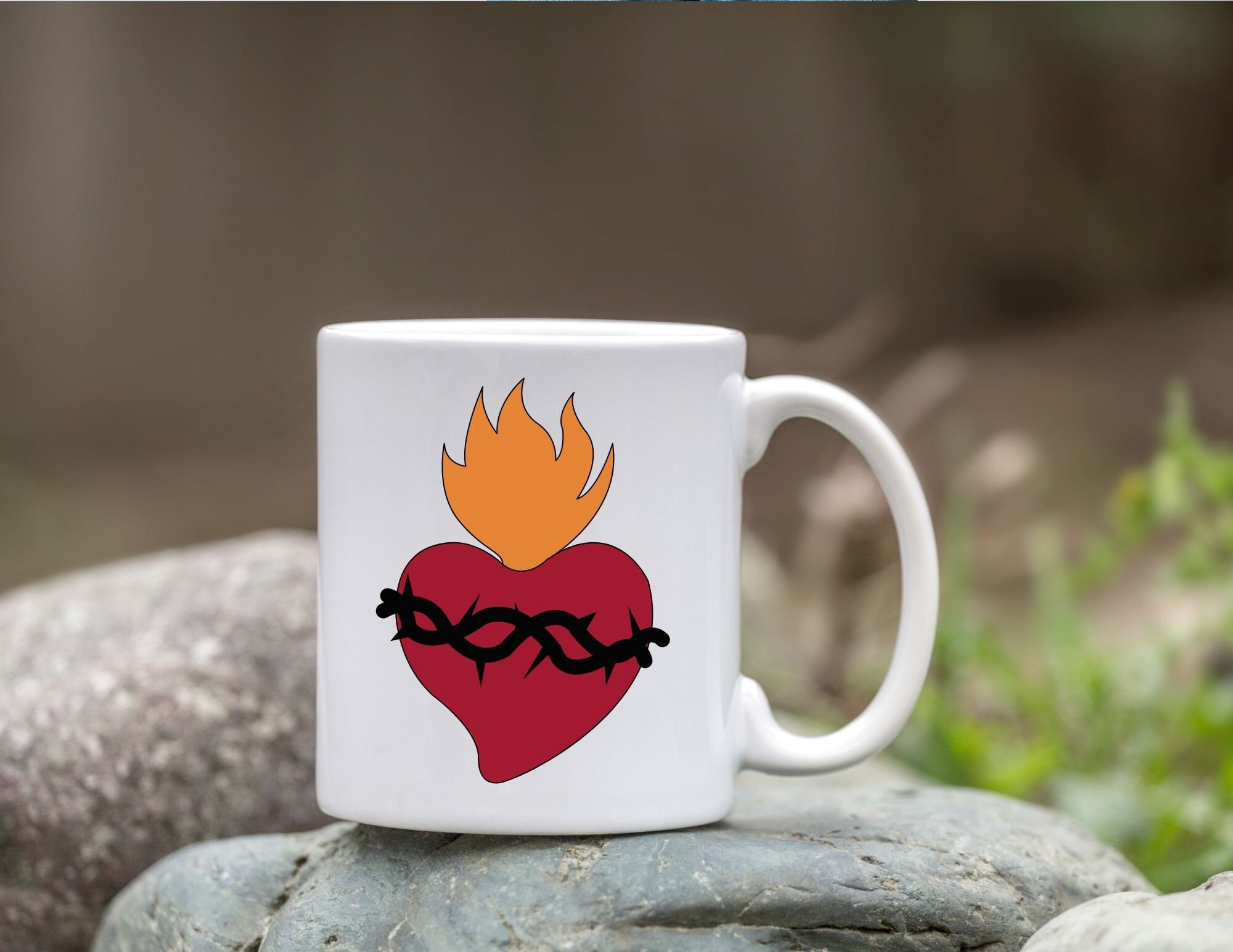 Sacred Heart Svg Clipart Christian Heart Svg Jesus Heart - Etsy