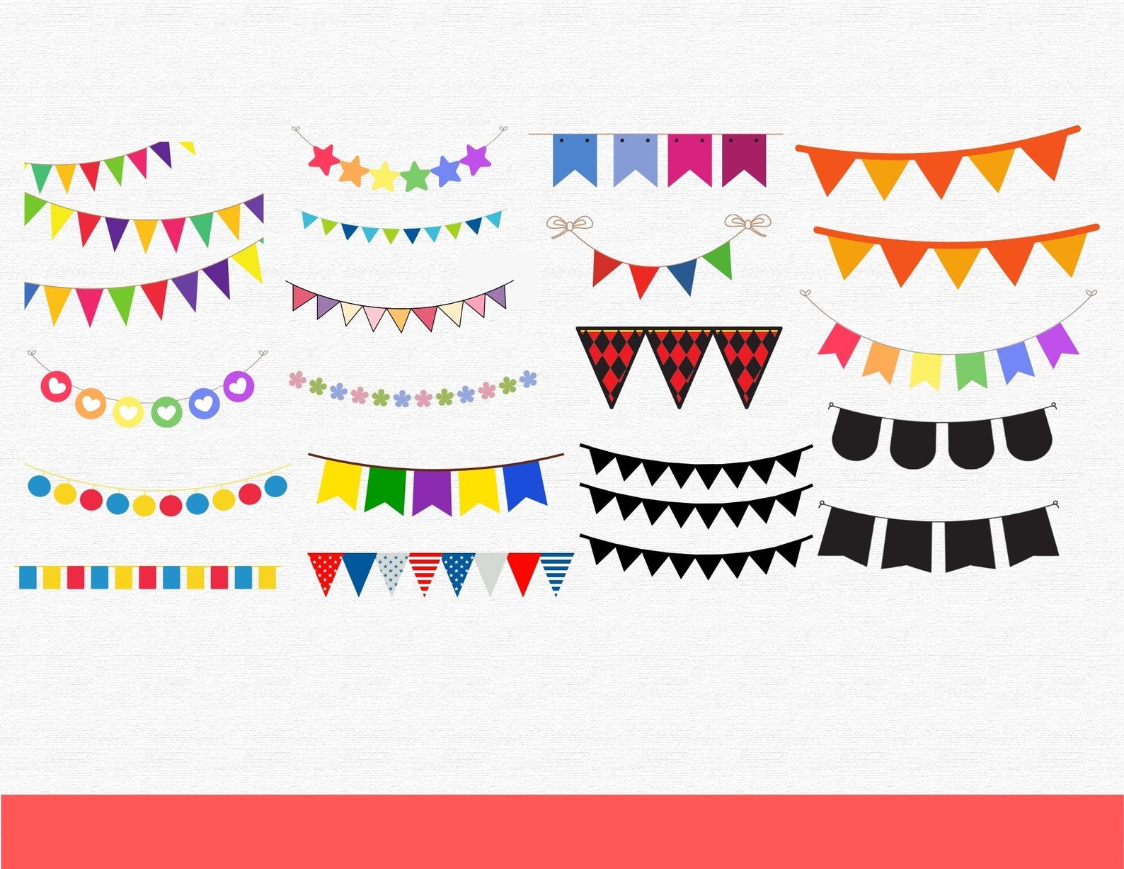 Bunting Banner Svg, Bunting Birthday SVG, Bunting Banner SVG, Bunting ...