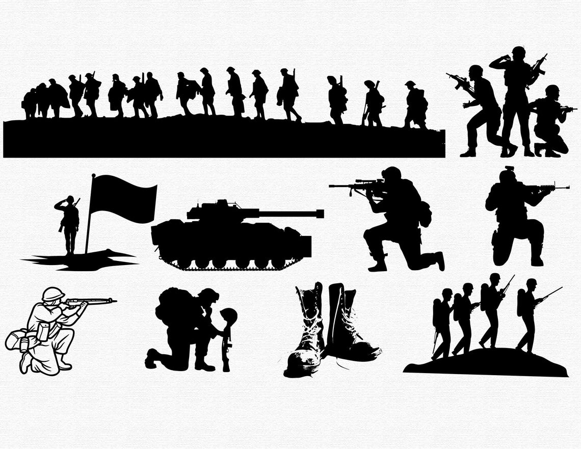 Soldier Svg Soldiers Silhouette Soldier Cut File Soldier - Etsy