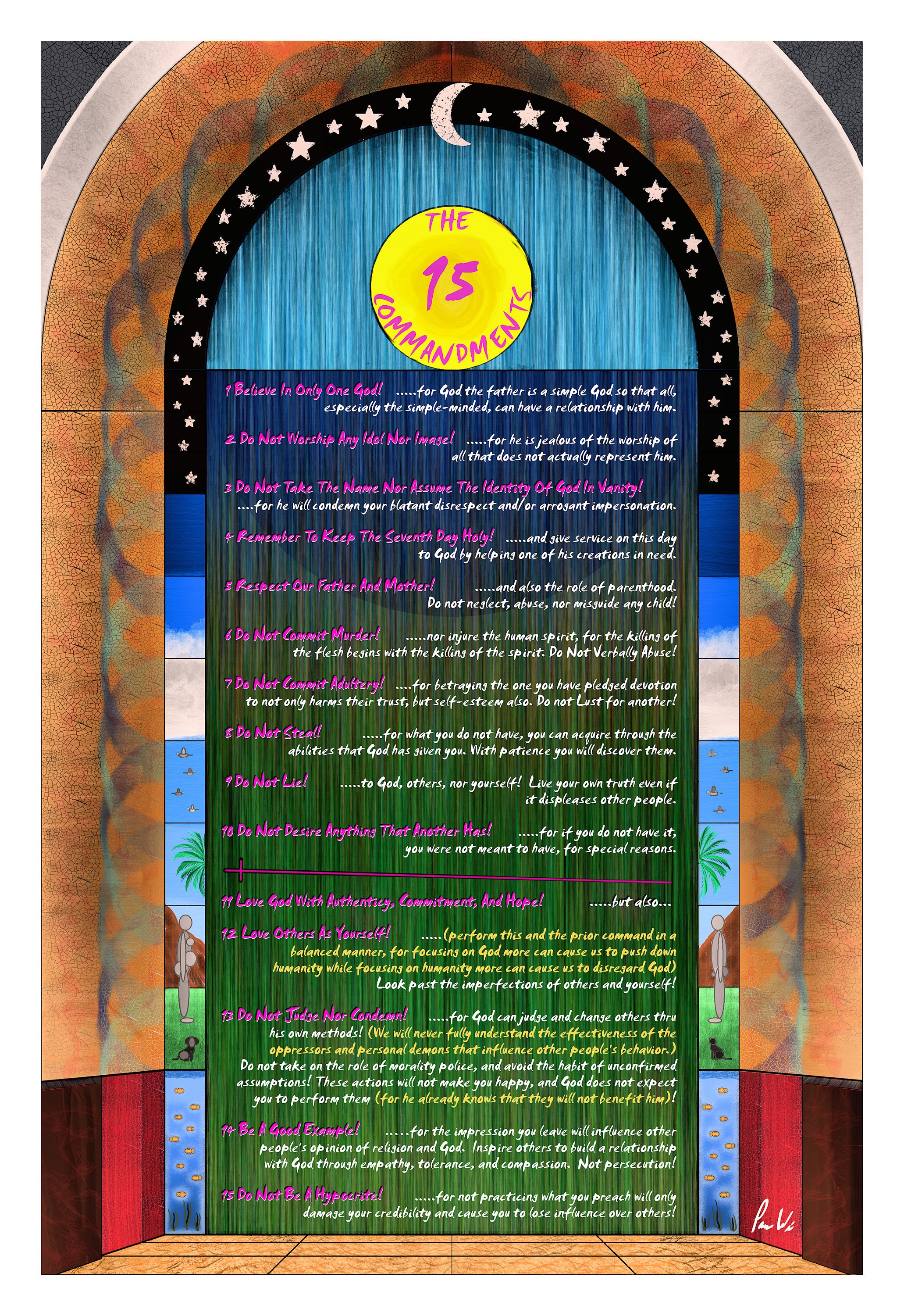 The 15 Commandments by Pauwi - Etsy