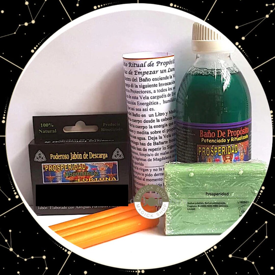 Ritual Pack Prosperity, Abundance, Fortune, Bath, Soap and 3 Candles ...