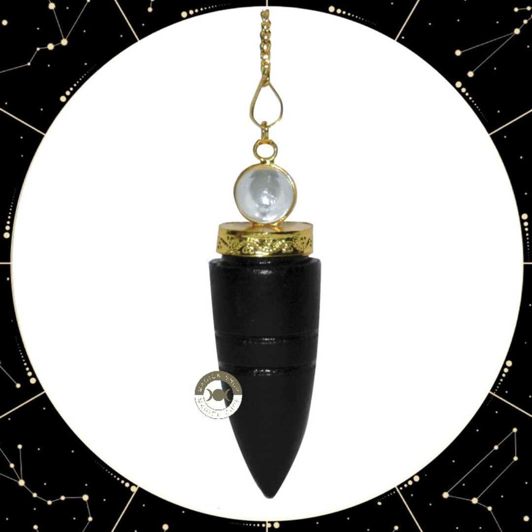 Rosewood Bullet Wooden Pendulum golden 6cm / Bullet Rosewood Screw ...