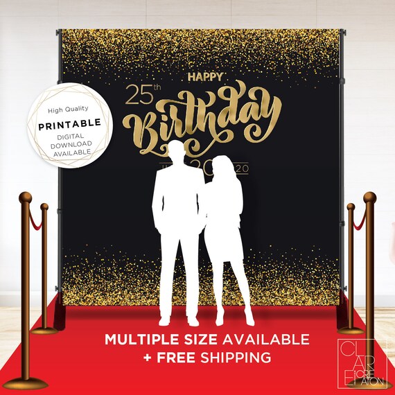 Birthday Backdrop Custom Event Backdrop Back Banner 30 | Etsy