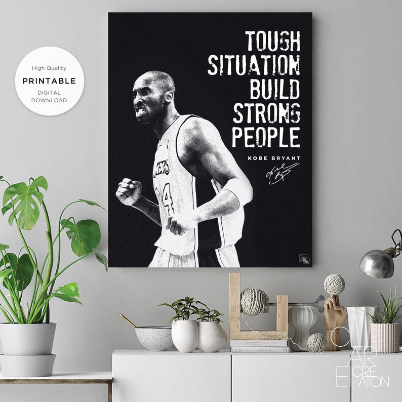 KOBE BRYANT Quote Printable Wall Art Printable Poster Living - Etsy