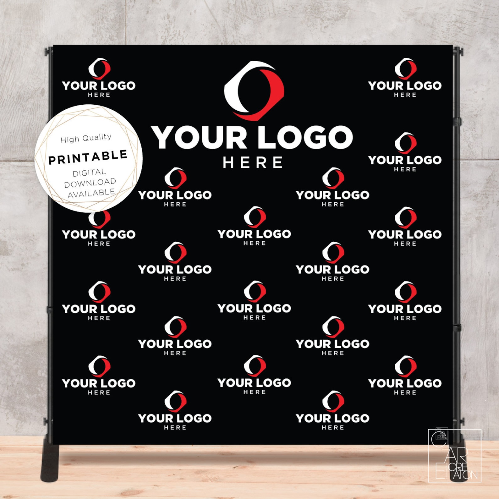 Company Custom Logo Backdrop Banner, Step and Repeat Business Event ...