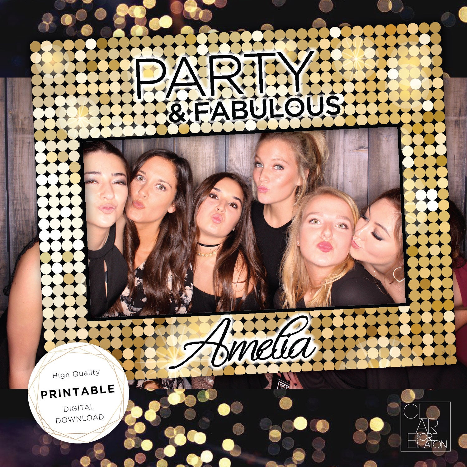 Personalized Photo Booth Frame, Photo Booth Frame, Party Decoration ...