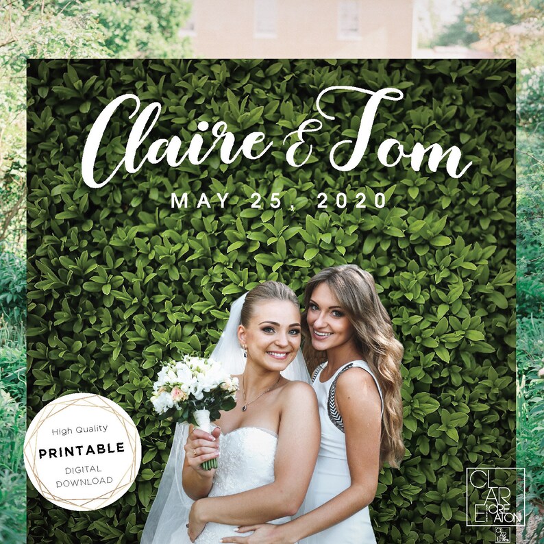 Wedding backdrop for receptions Personalized Photo Booth | Etsy