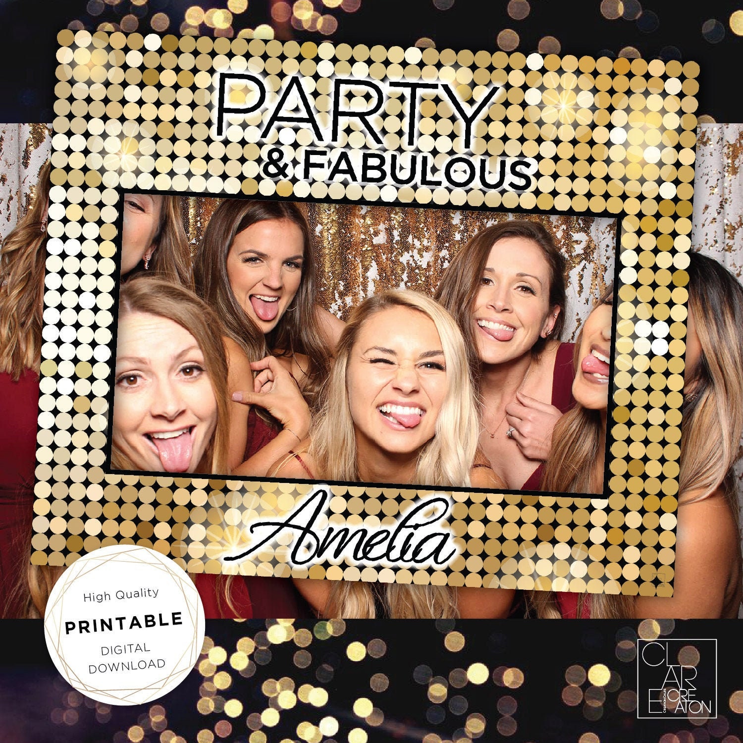 Personalized Photo Booth Frame, Photo Booth Frame, Party Decoration ...