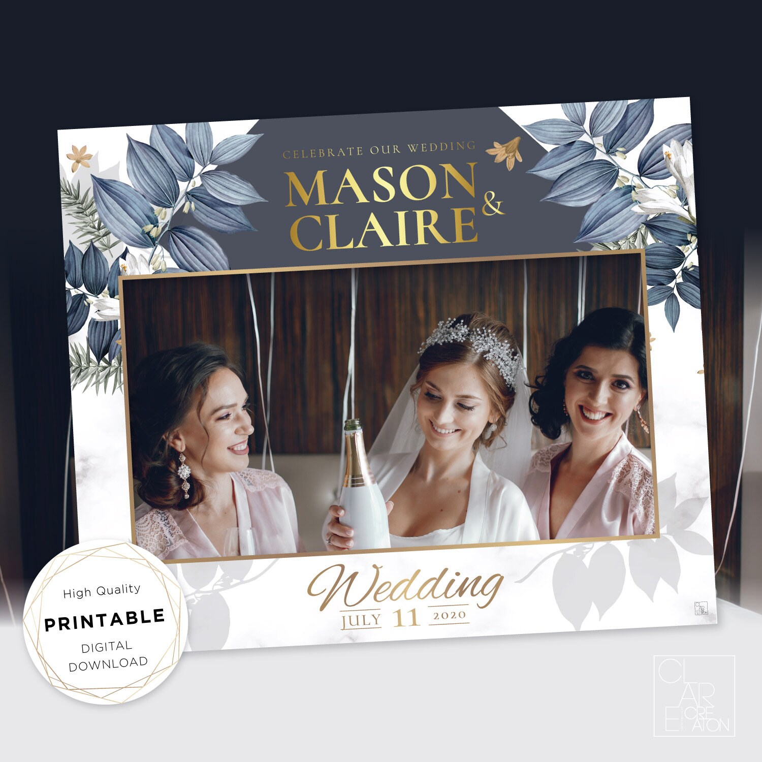 Personalized Photo Booth Frame Bridal Shower Photo Booth | Etsy