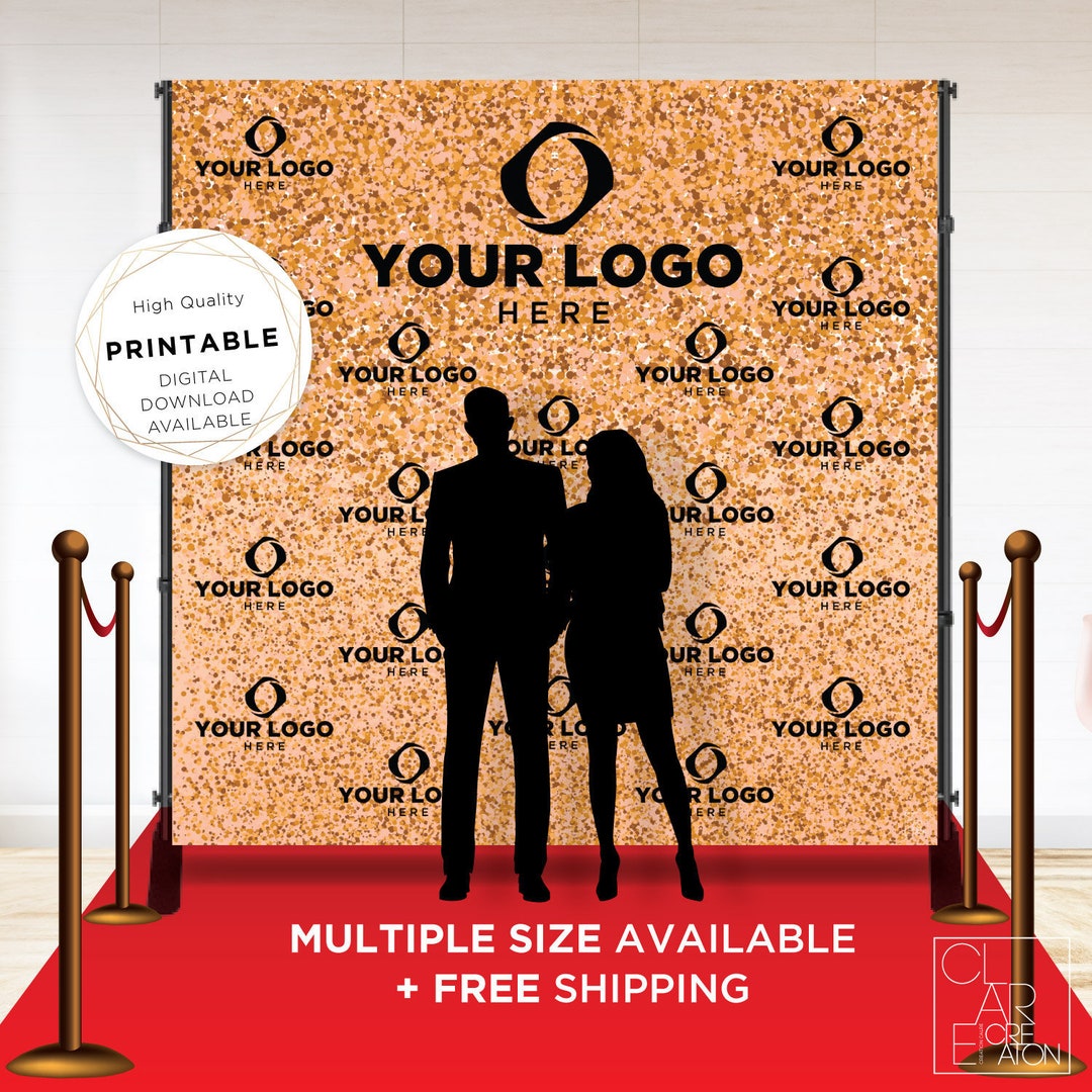 Company Custom Logo Backdrop Banner, Step and Repeat Business Event ...