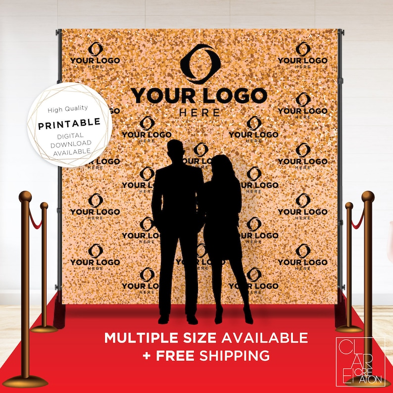 Company Custom Logo Backdrop Banner Step and Repeat Business - Etsy