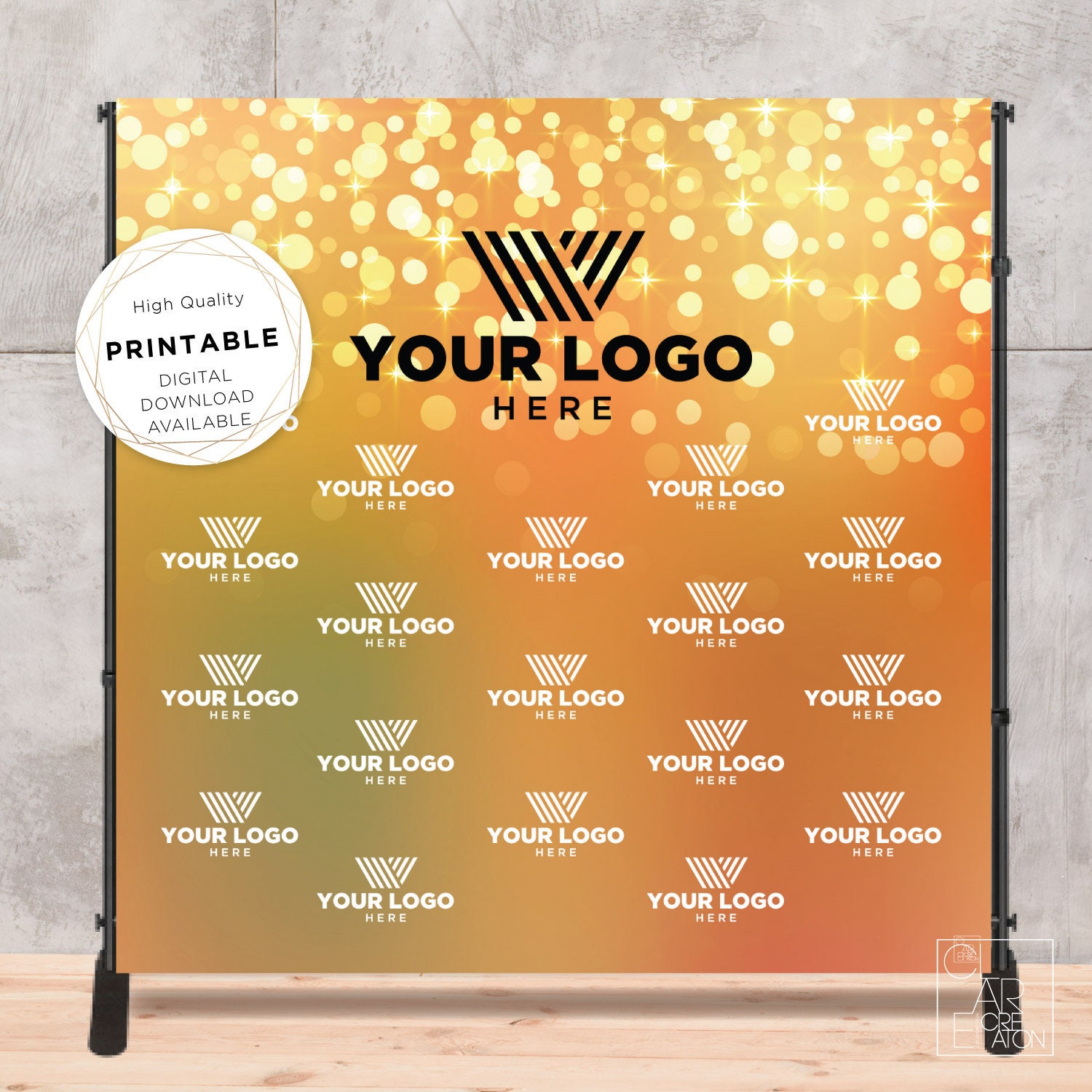 Company Custom Logo Backdrop Banner, Step and Repeat Business Event ...