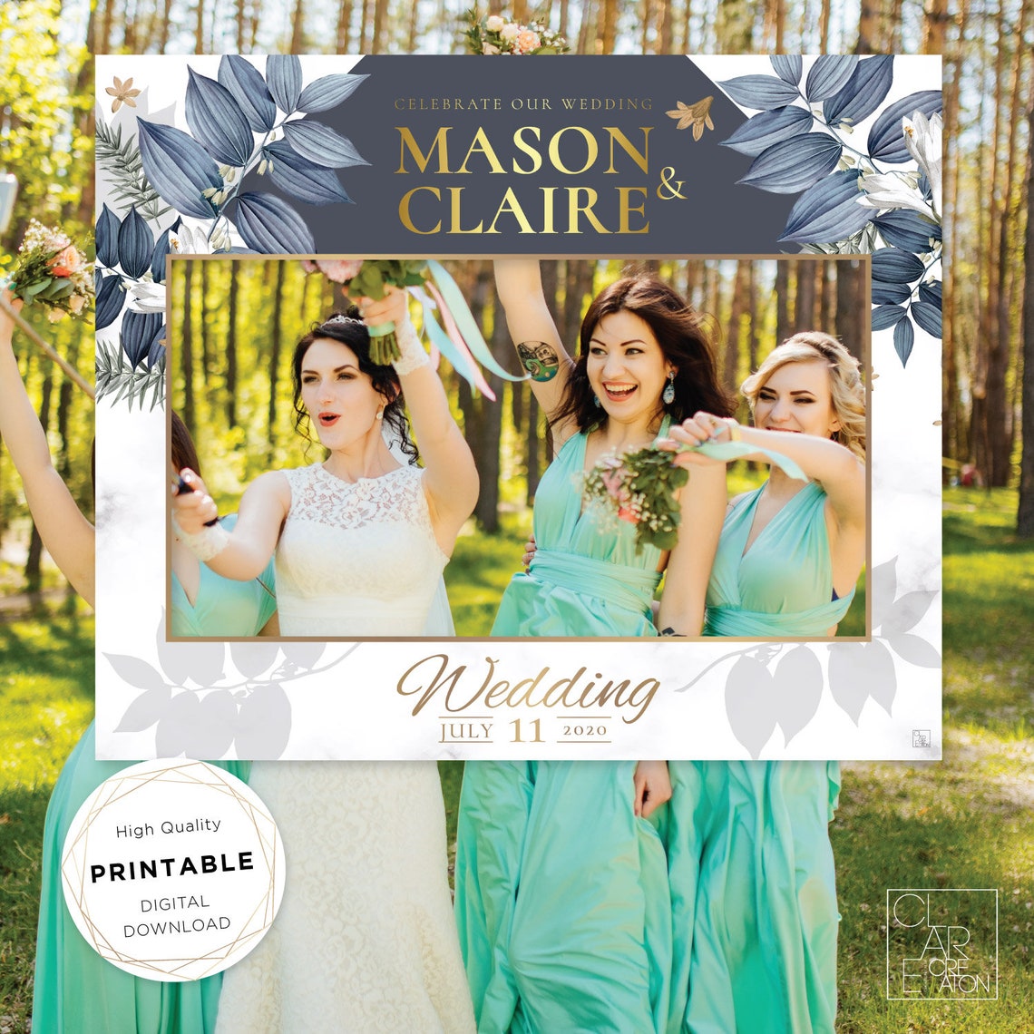 Personalized Photo Booth Frame Bridal Shower Photo Booth | Etsy