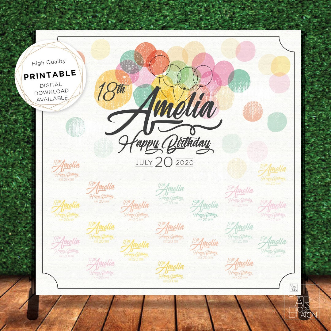 Birthday Backdrop, Custom Event Backdrop, Back Banner 35 - Etsy