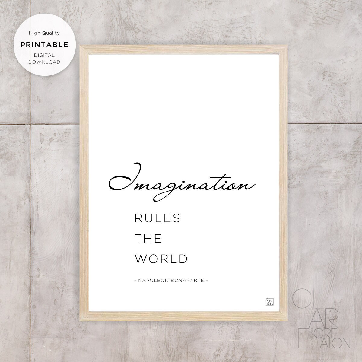 NAPOLEON BONAPARTE Printable Wall Art Printable Quote Living - Etsy