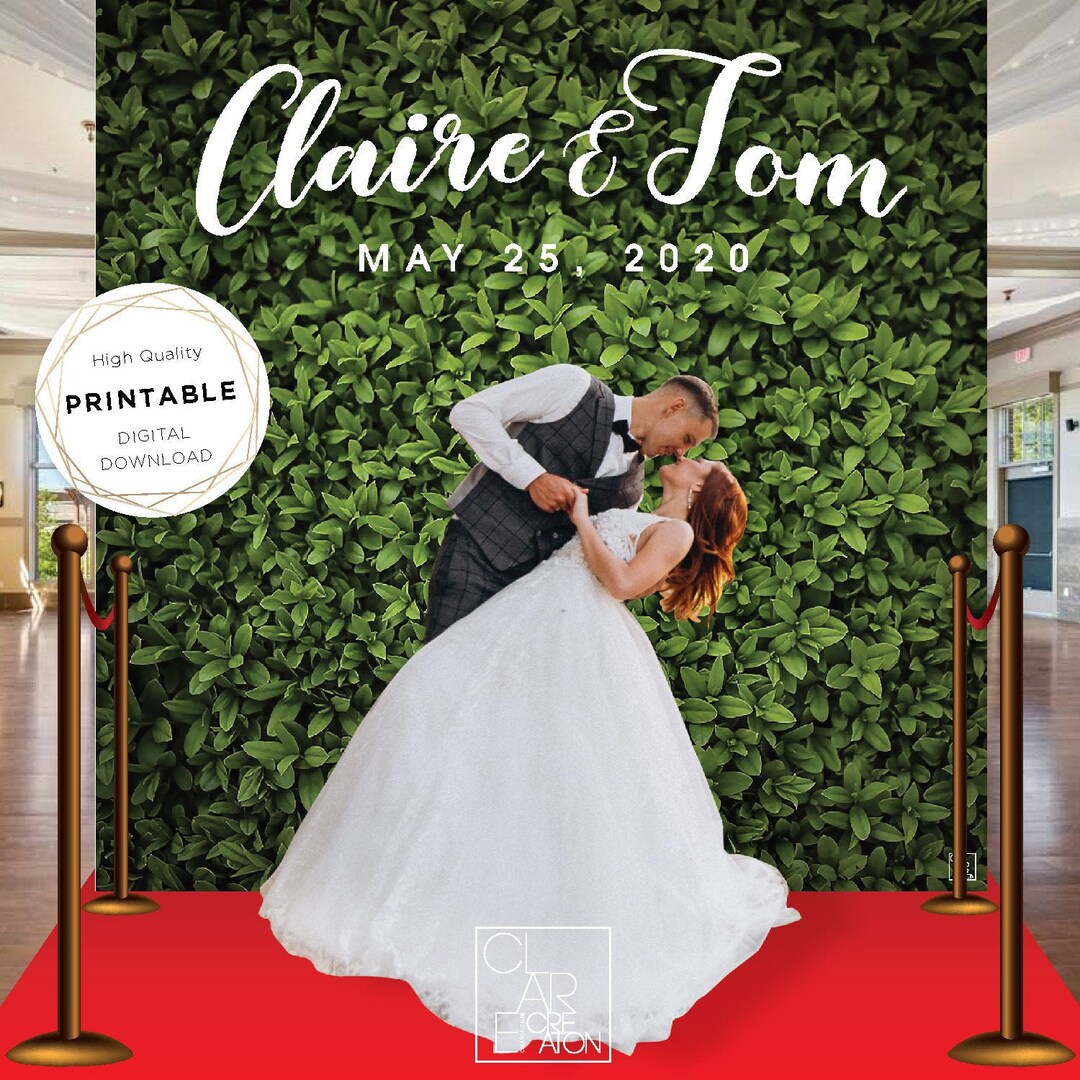 Wedding Backdrop for Receptions, Personalized Photo Booth Backdrop ...