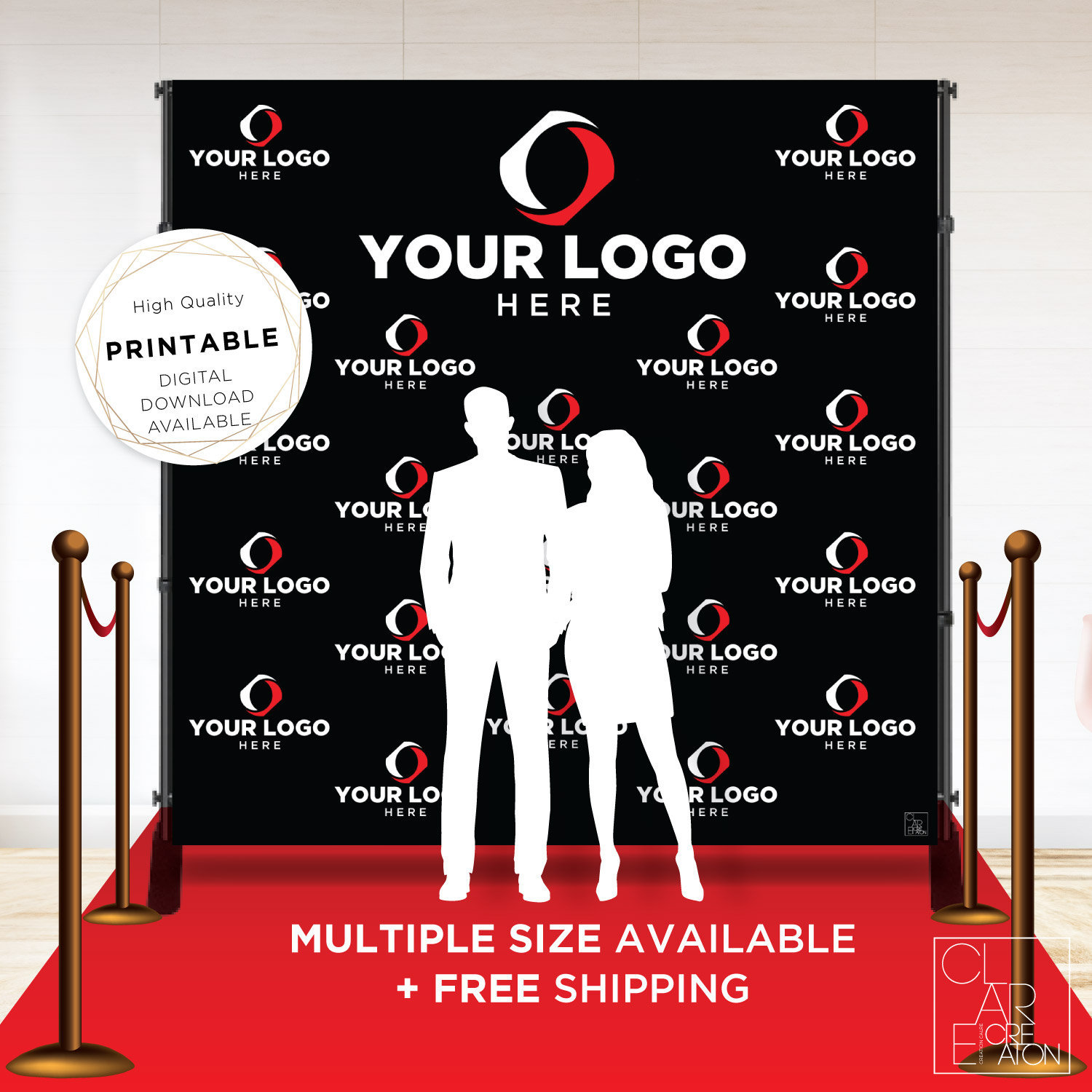 Company Custom Logo Backdrop Banner, Step and Repeat Business Event ... Company Custom Logo Backdrop Banner, Step and Repeat Business Event ...