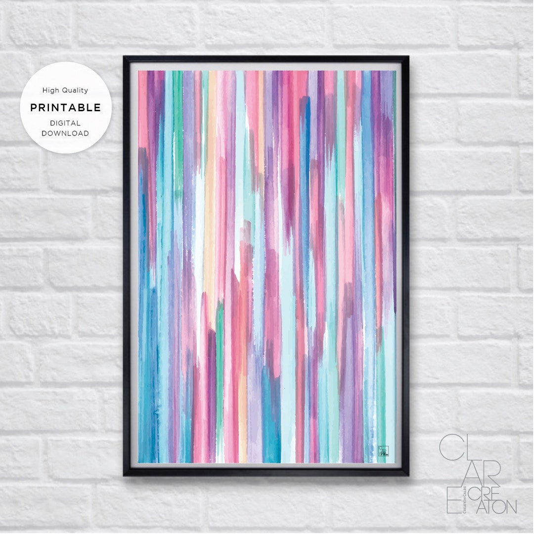 Water Color Printable Wall Art, Printable Quote, Living Room Printable ...