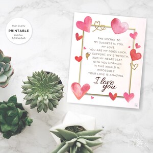 Printable Valentine's Day Letter, Love Letter, Valentines Anniversary ...