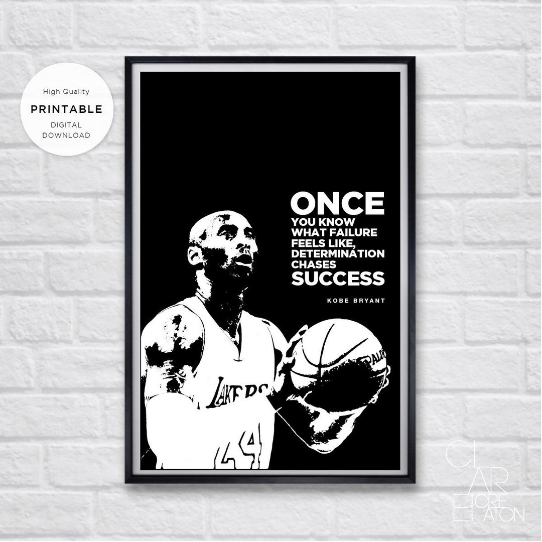 KOBE BRYANT Quote Printable Wall Art, Printable Quote, Living Room ...