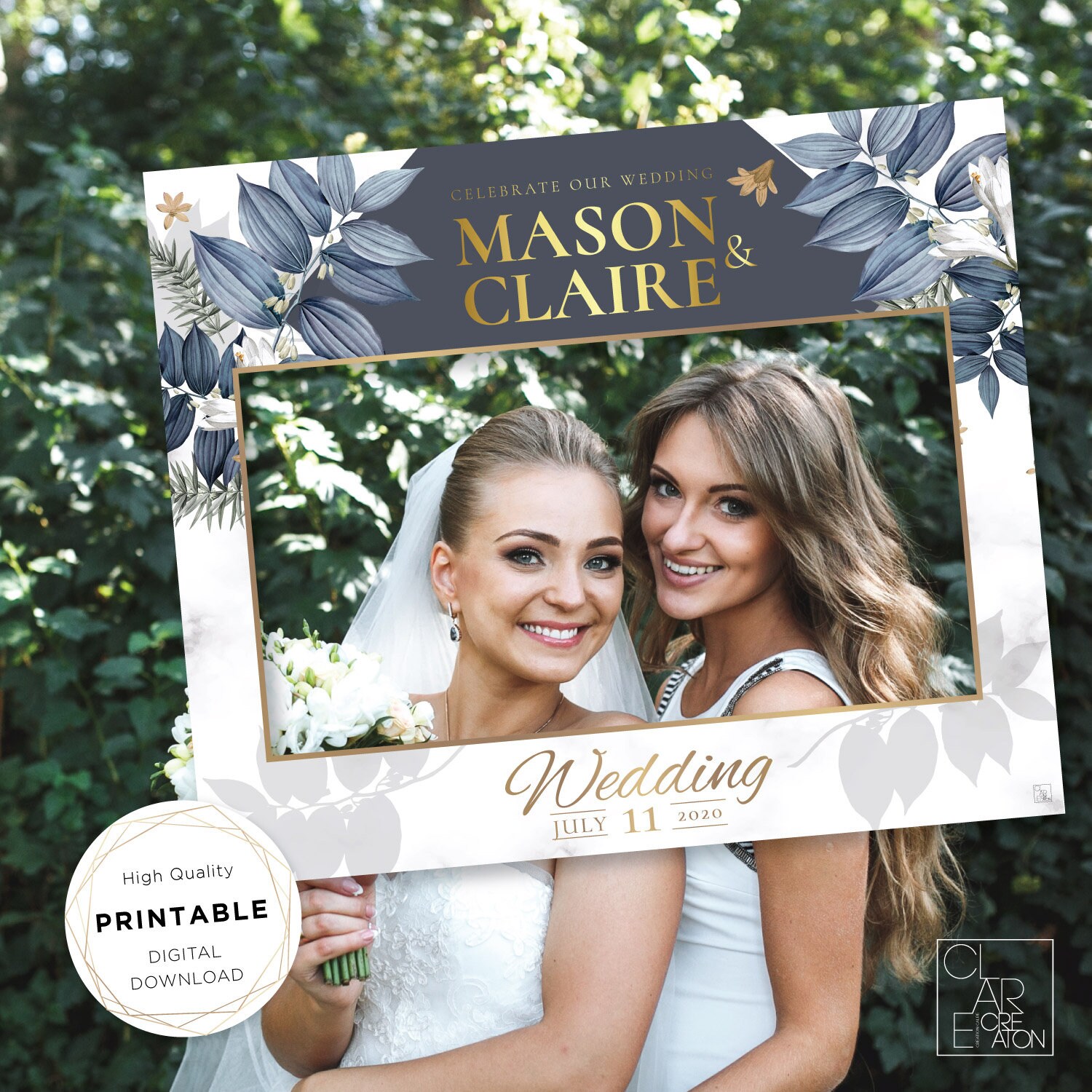 Personalized Photo Booth Frame Bridal Shower Photo Booth | Etsy