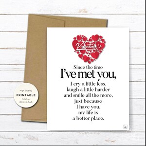 Printable Valentine's Day Letter, Love Letter, Valentines Anniversary ...