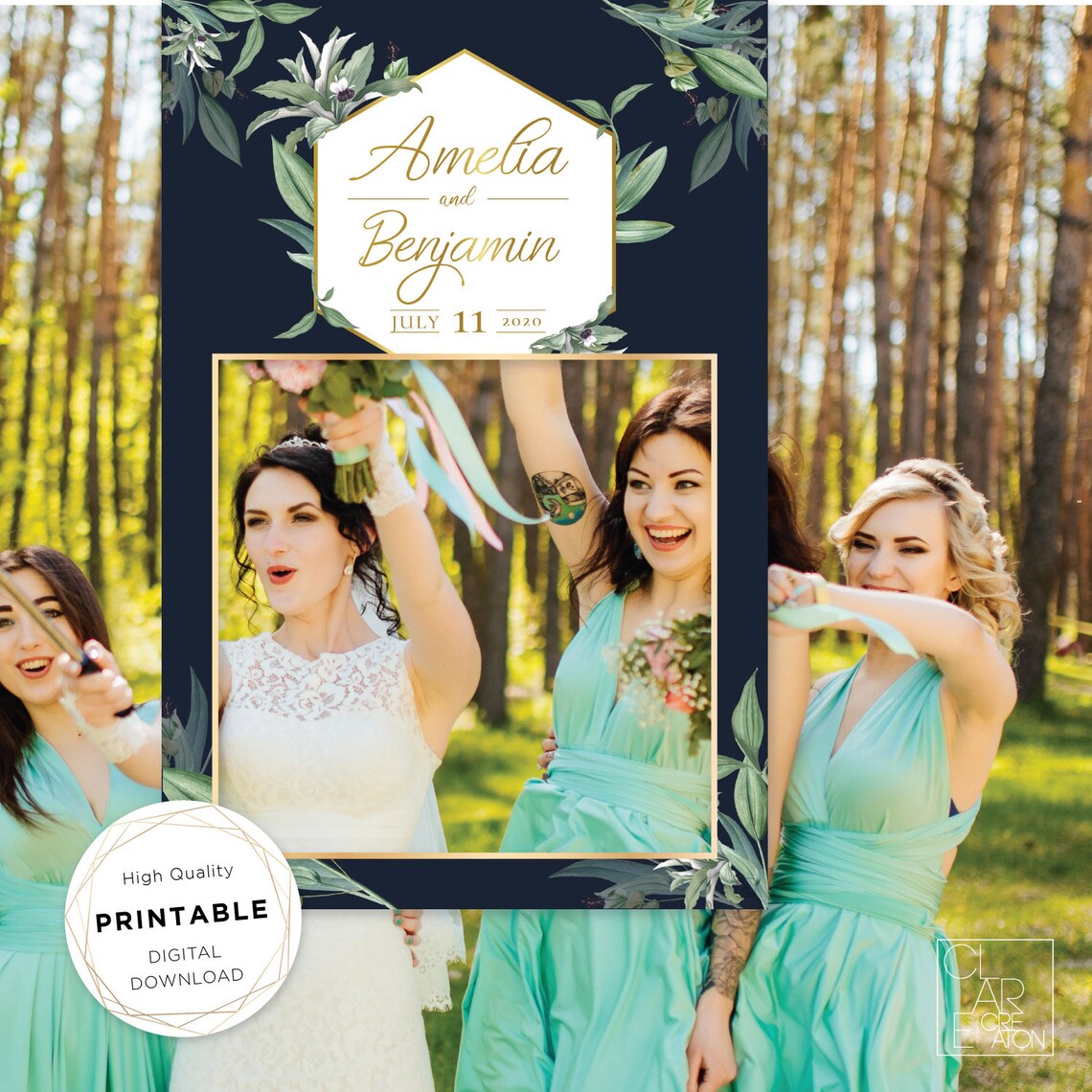 Personalized Photo Booth Frame Bridal Shower Photo Booth | Etsy