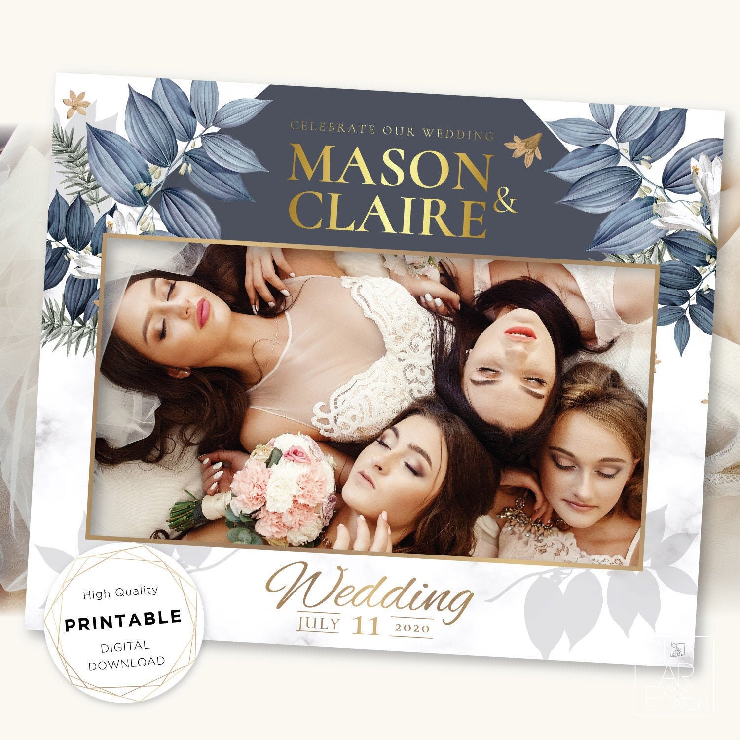 Personalized Photo Booth Frame, Bridal Shower Photo Booth Frame, Bridal ...