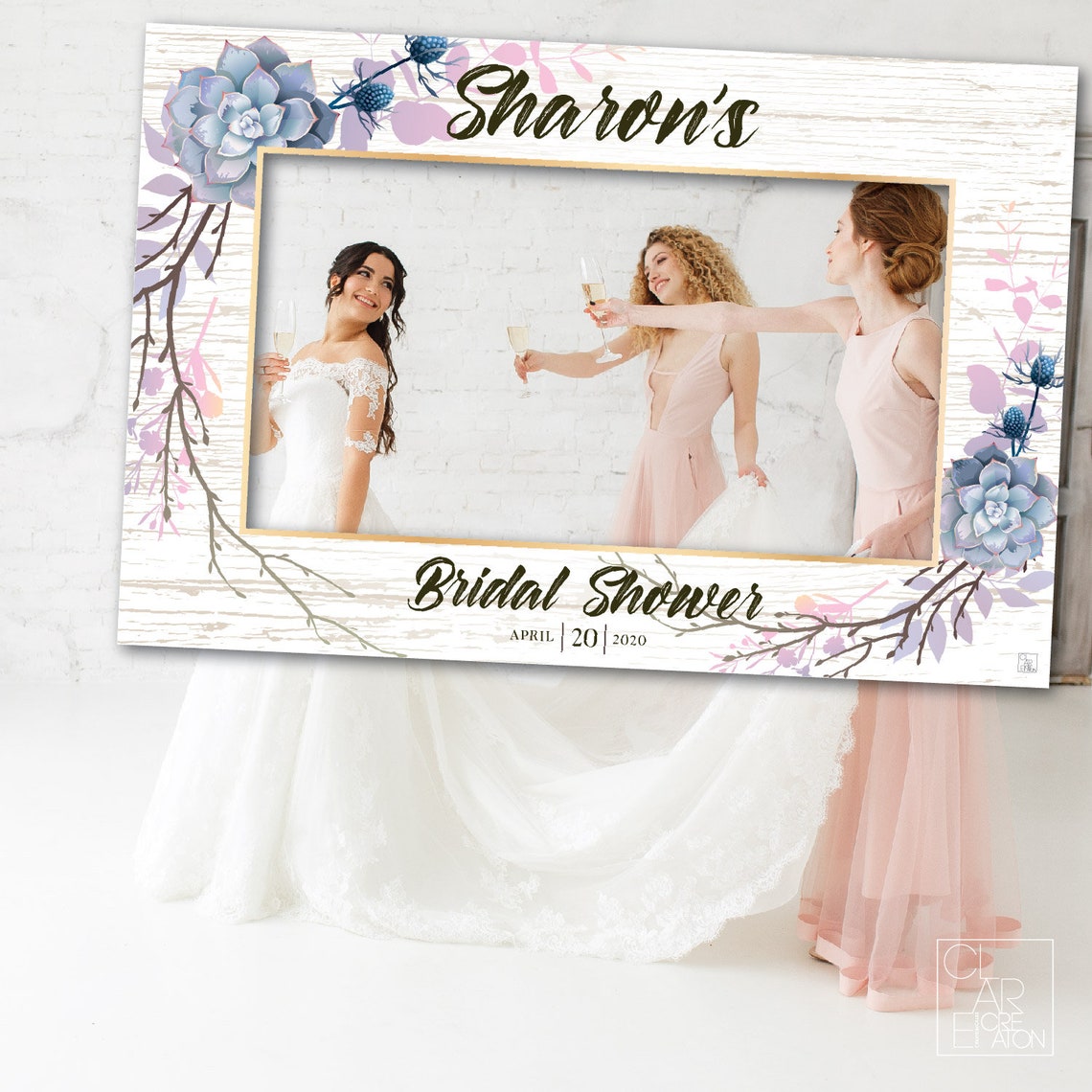 Horizontal Personalized Photo Booth Frame Bridal Shower Photo - Etsy Canada