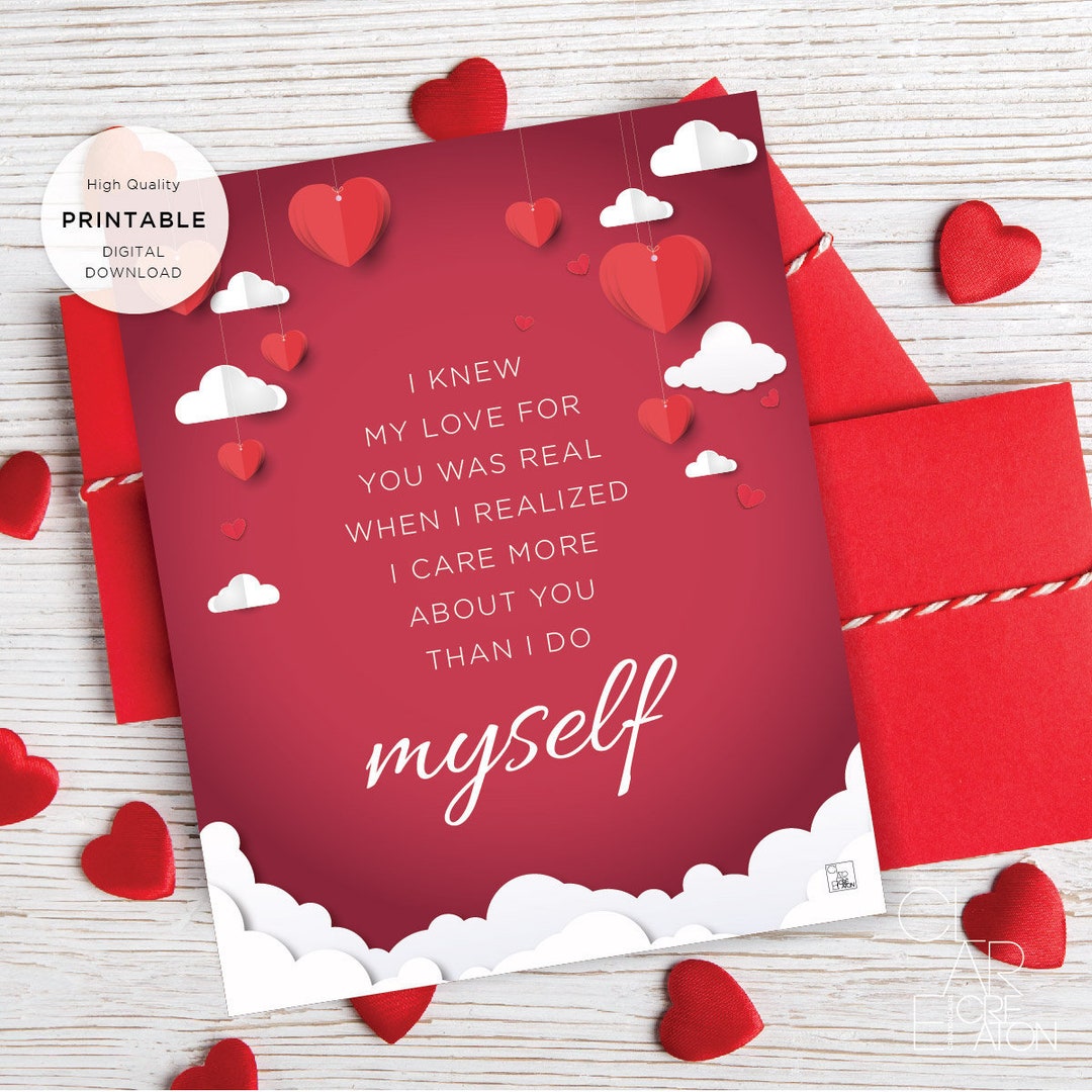 Printable Valentine's Day Letter, Love Letter, Valentines Anniversary ...