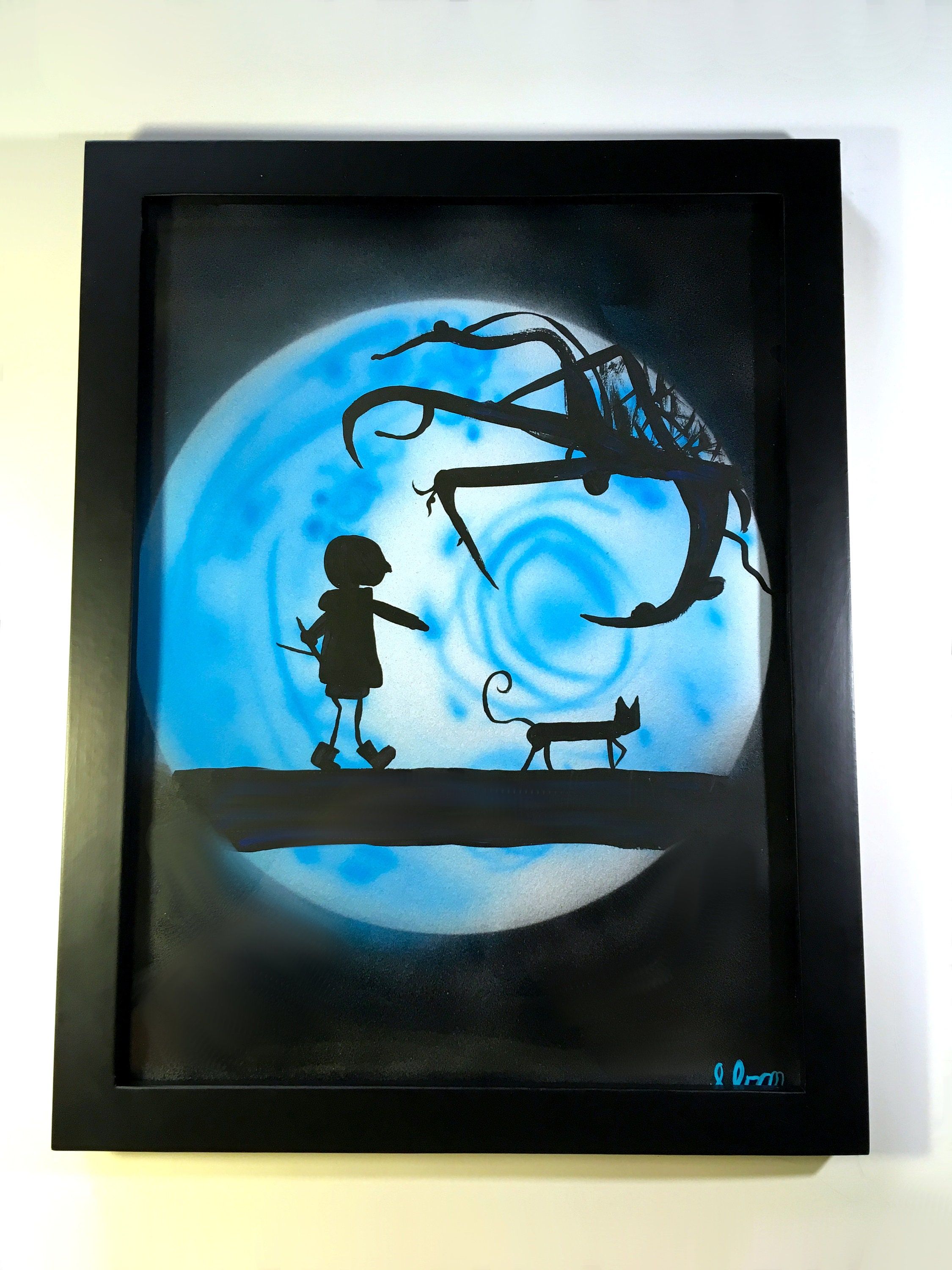 Button Adventures Inspired by Coraline Poster Spray Paint Art | Etsy