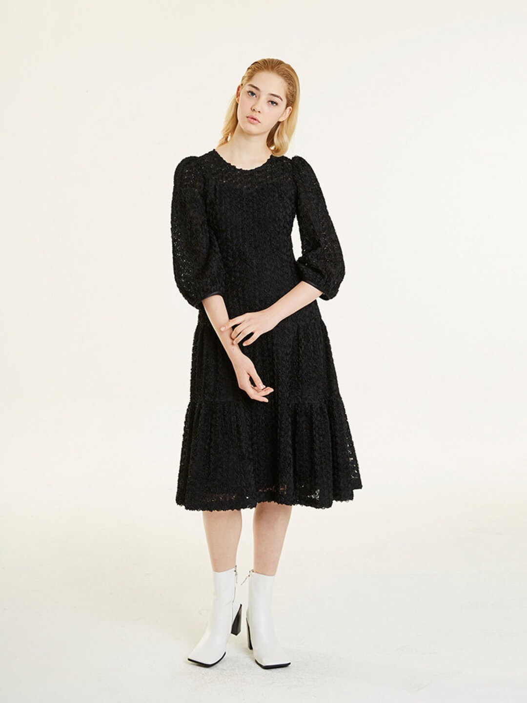 Black Rose Flower Dress A Korean Designer LBYL Made in - Etsy