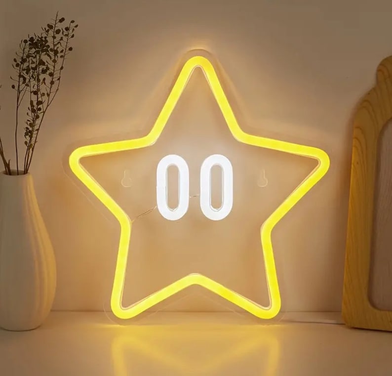 Super Star Neon Sign Custom Neon Sign Personalized LED Gaming Neon Sign ...