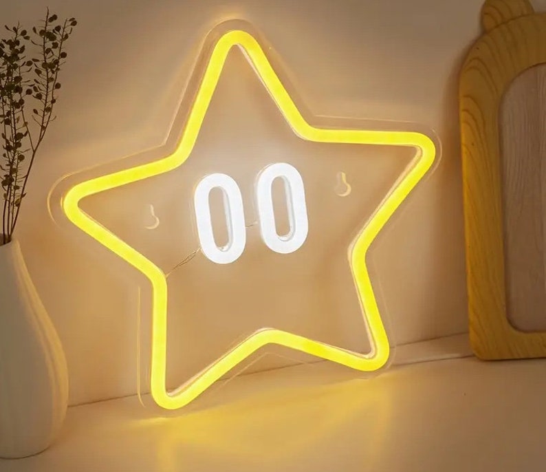Super Star Neon Sign Custom Neon Sign Personalized LED Gaming Neon Sign ...