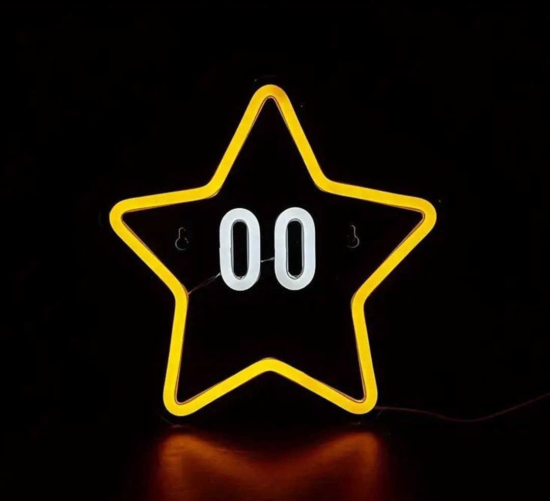 Super Star Neon Sign Custom Neon Sign Personalized LED Gaming Neon Sign ...